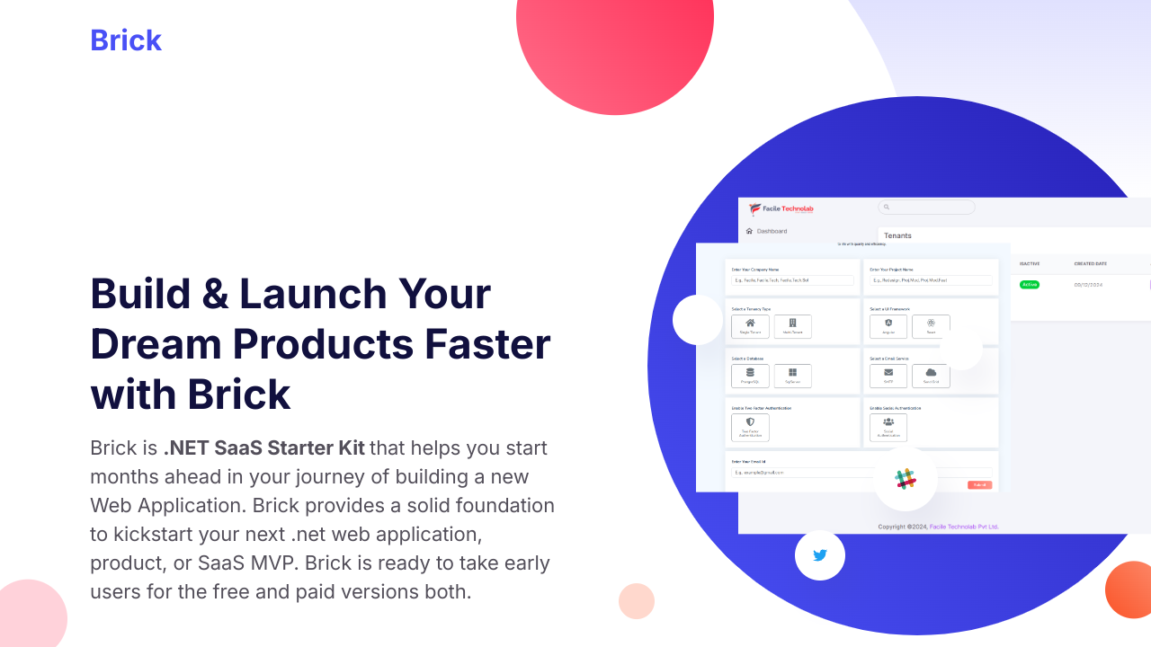 Brick - SaaS Starter Kit | Techbasedirectory.com