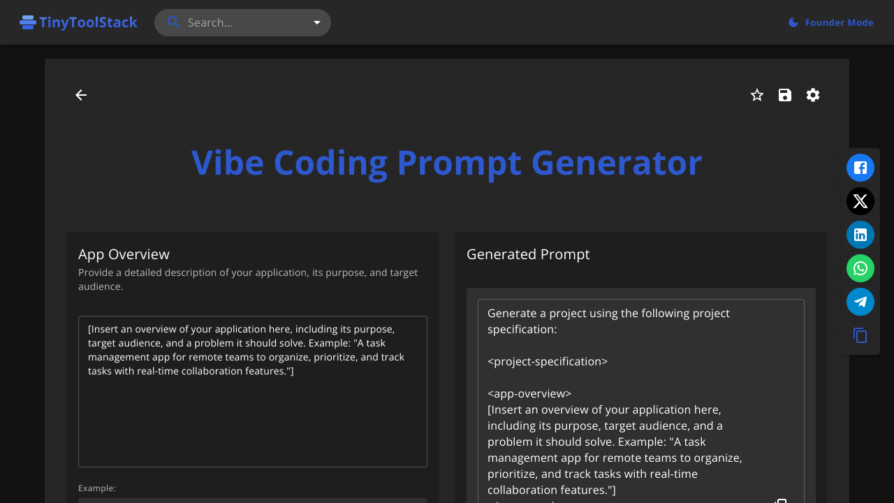 Vibe Coding Prompt Generator | Techbasedirectory.com